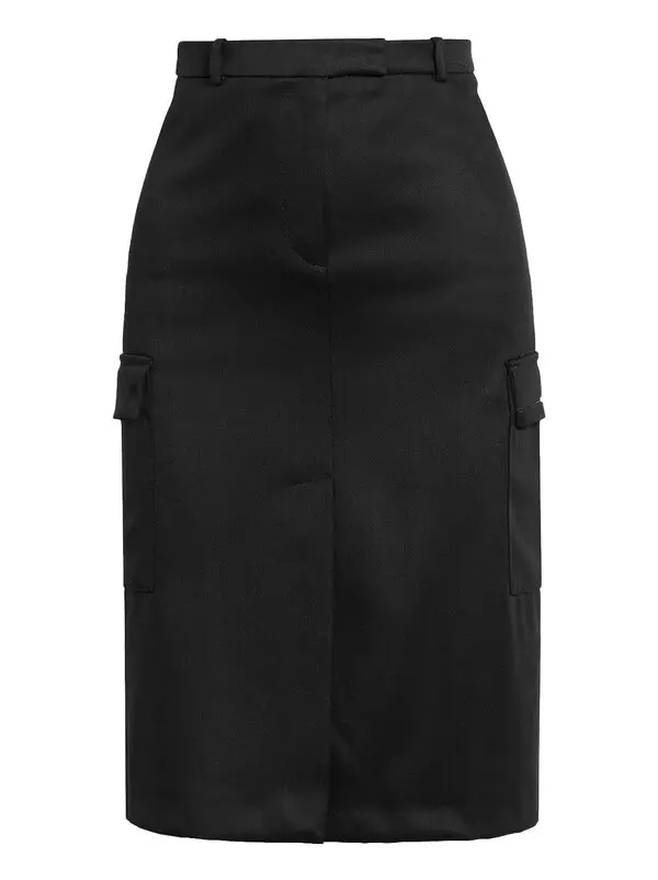 Loulou De Saison Jasper Wool-blend Twill Skirt - Black