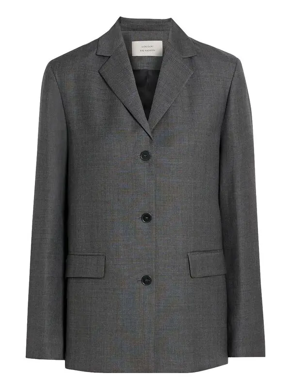 Loulou De Saison Marcia Wool Blazer - Anthracite