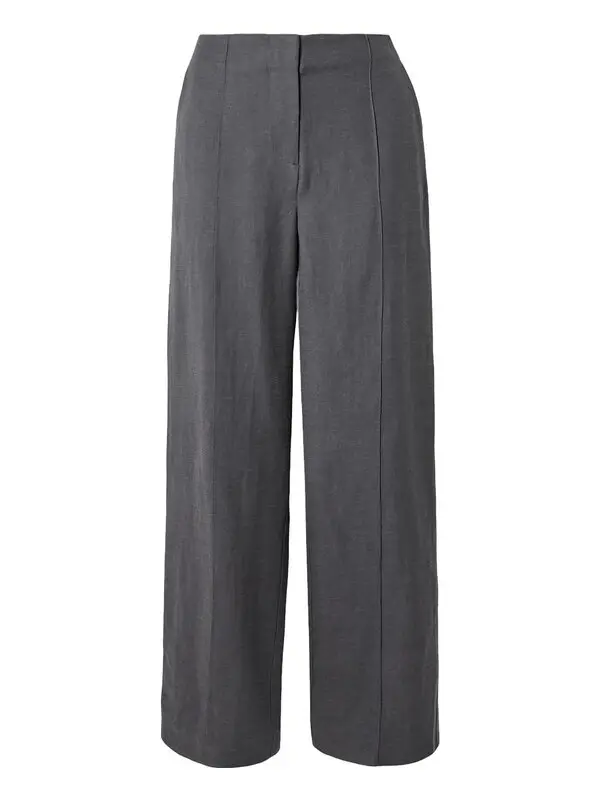 Faithfull The Brand Lenza Woven Straight-leg Pants - Anthracite