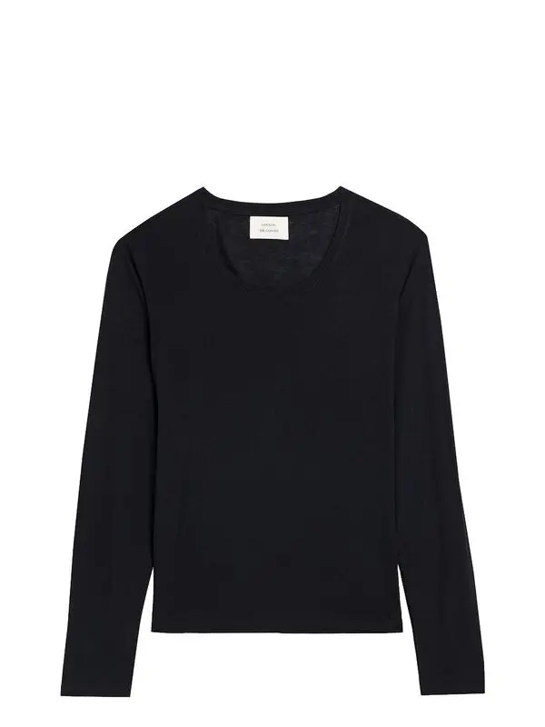 Loulou De Saison Ava Jersey Top - Black
