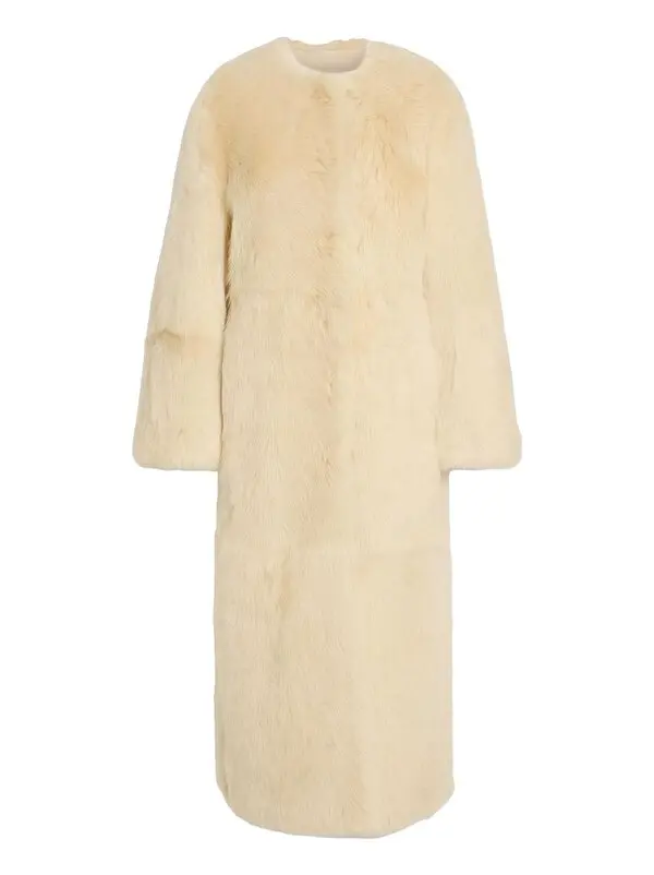 Loulou De Saison Siba Shearling Coat - Cream