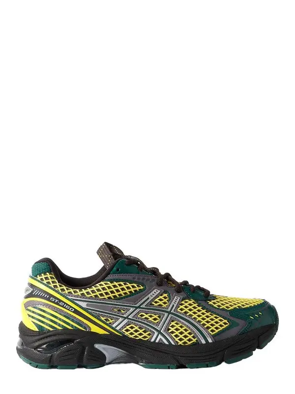 Asics Gel-nyc Leather And Mesh Sneakers - Dark Green