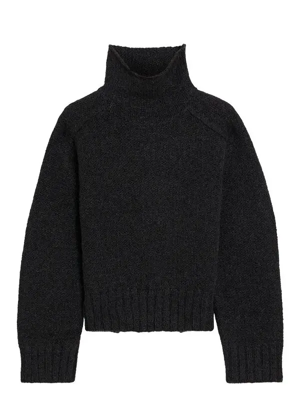 Loulou De Saison Kean Alpaca And Wool-blend Turtleneck Sweater - Charcoal