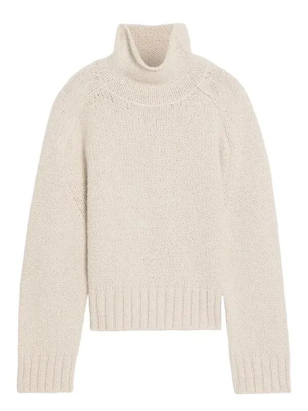 Loulou De Saison Kean Alpaca And Wool-blend Turtleneck Sweater - Ecru