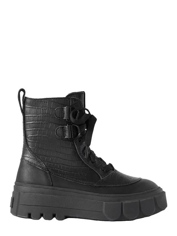 Sorel Caribou Leather Ankle Boots - Black