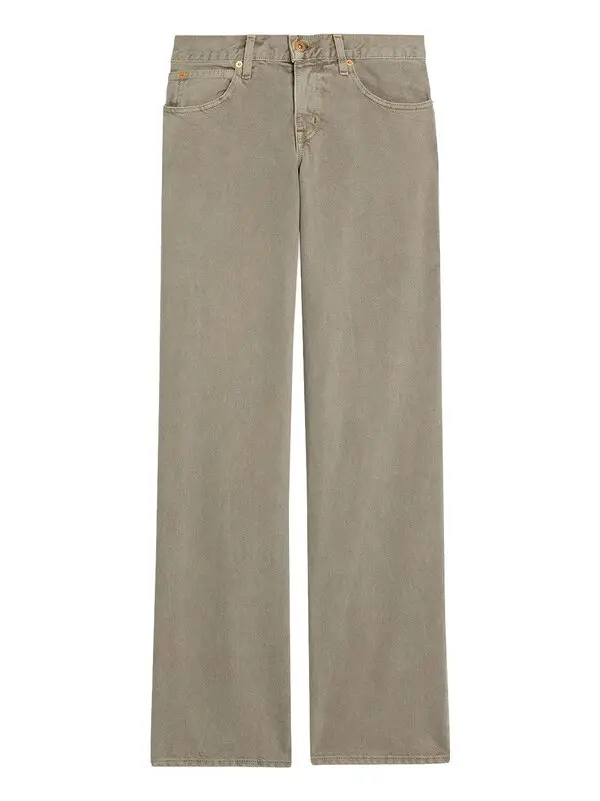 SLVRLAKE Mica Low-rise Wide-leg Jeans - Taupe