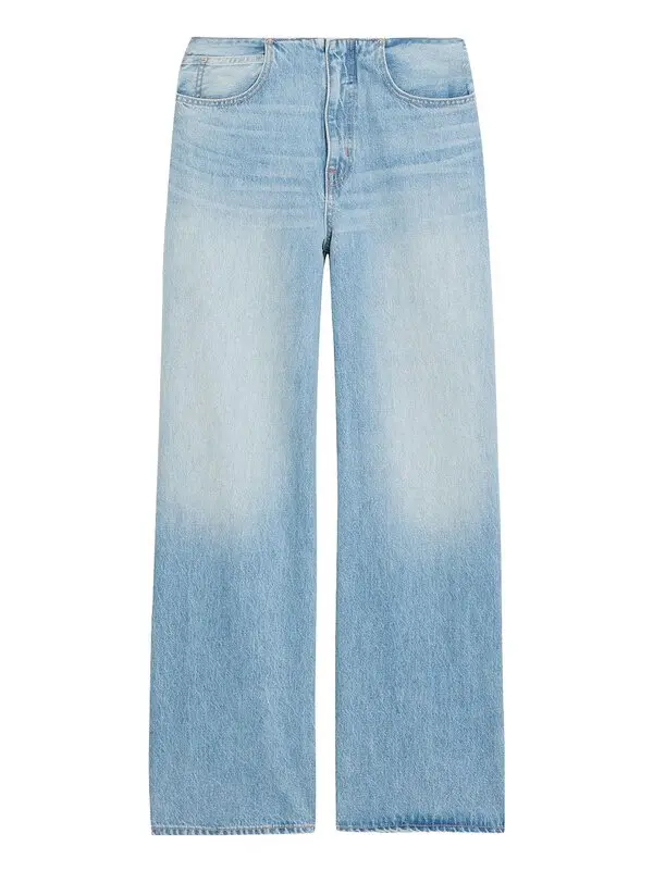 SLVRLAKE Naomi High Rise Wide Leg Jeans - Light Denim