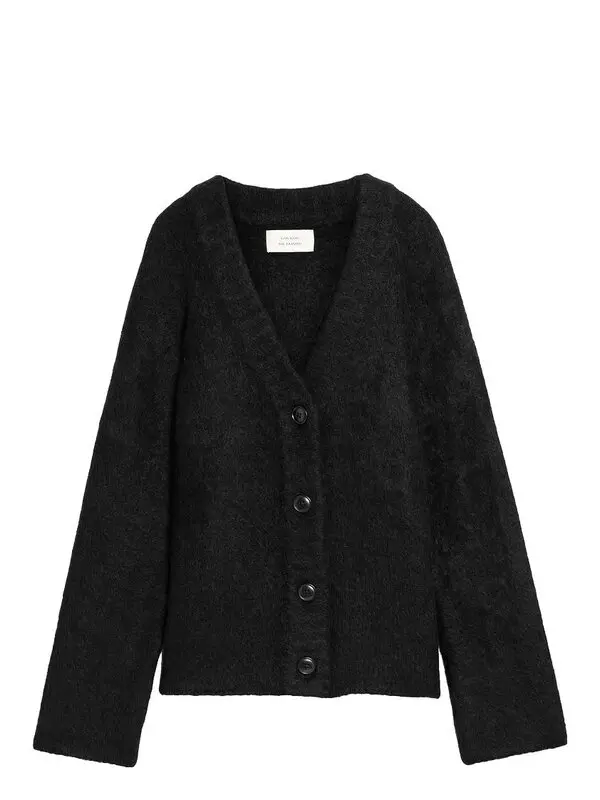 Loulou De Saison Lynn Alpaca-blend Cardigan - Black