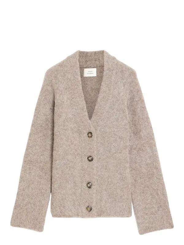 Loulou De Saison Lynn Alpaca-blend Cardigan - Taupe