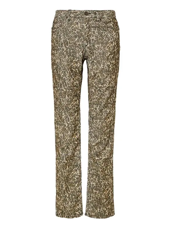 Isabel Marant Étoile Ferni Leopard-print Cotton-blend Corduroy Slim-leg Pants - Animal Print
