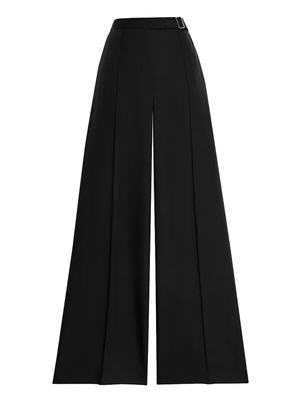 Loulou De Saison Pratt Twill Wide-leg Pants - Black