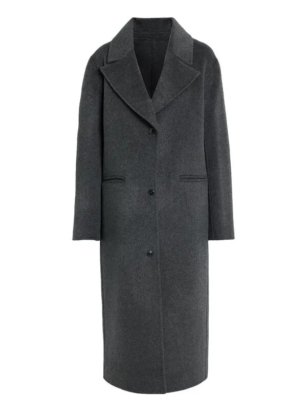 Loulou De Saison Vitto Wool And Cashmere-blend Felt Coat - Anthracite