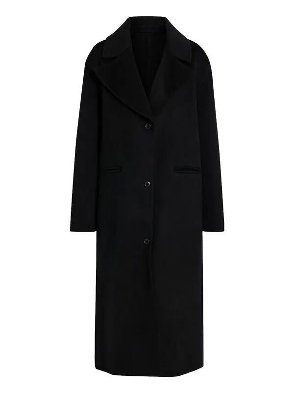 Loulou De Saison Vitto Wool And Cashmere-blend Felt Coat - Black