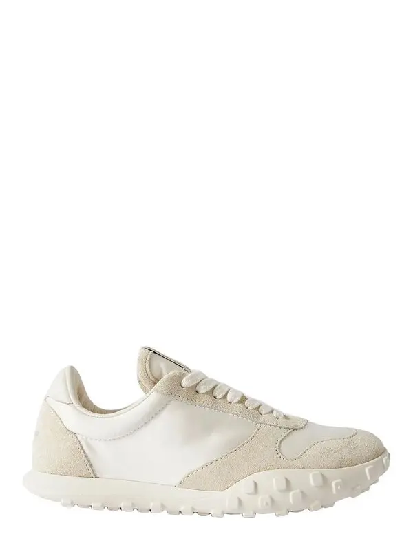 JIL SANDER Moon Suede And Shell Sneakers - Ivory