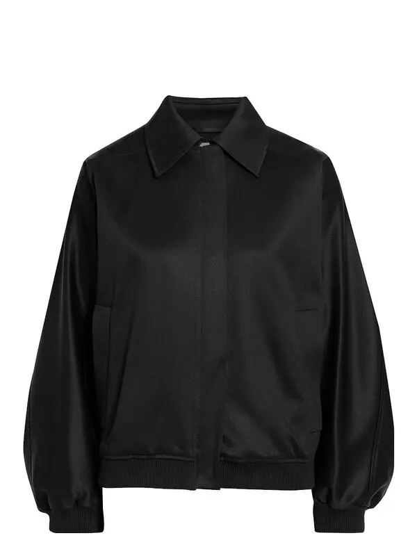 Loulou De Saison Frost Wool-blend Twill Jacket - Black