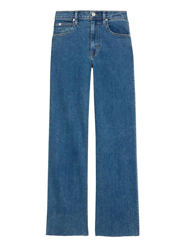 SLVRLAKE Grace High Rise Wide Leg Jeans In Love Letter Wash - Mid Denim