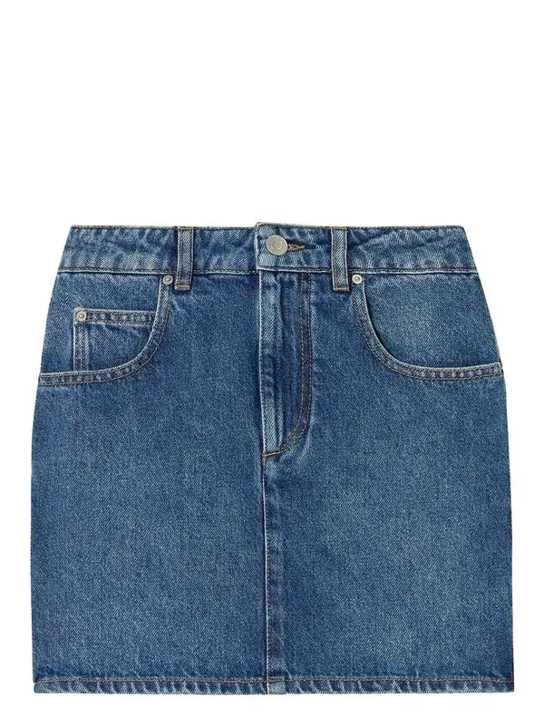 MARANT ETOILE Stessy" Denim Cargo Mini Skirt - Mid Denim