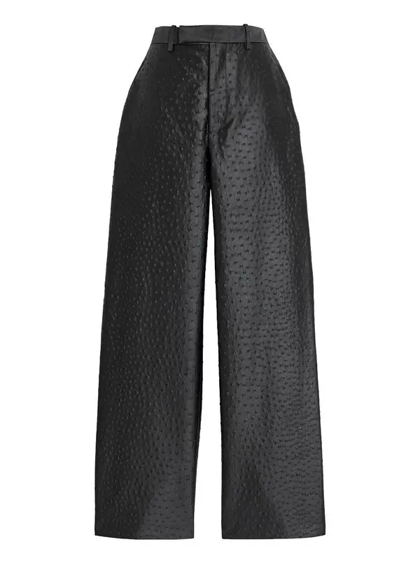RÓHE Cloqué Straight-leg Pants - Black