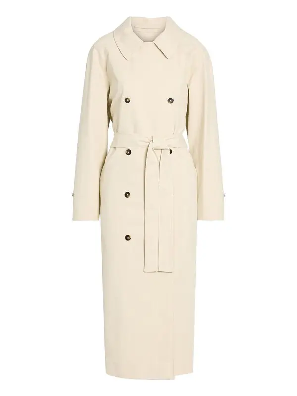 Loulou De Saison Zuri Cotton-gabardine Trench Coat - Cream