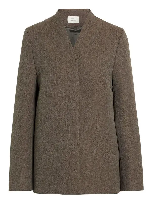 Loulou De Saison Rasca Wool Jacket - Dark Brown