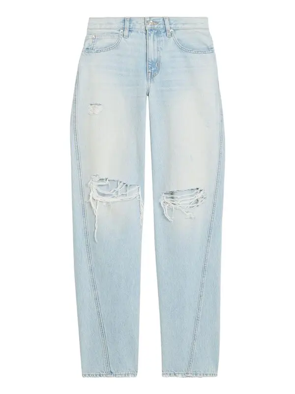 SLVRLAKE Tess Distressed Boyfriend Jeans - Light Denim