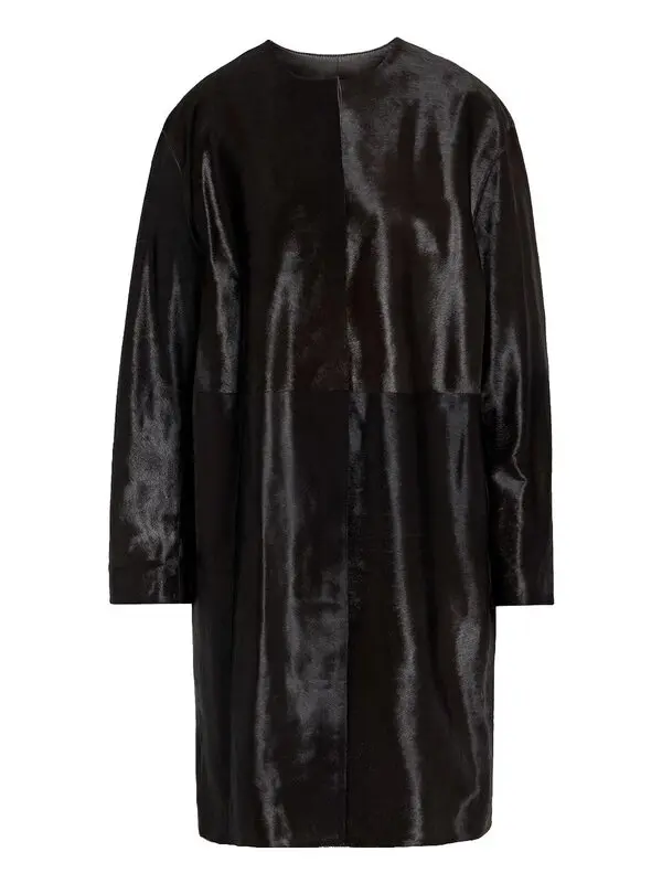Loulou De Saison Calf Hair Coat - Dark Brown
