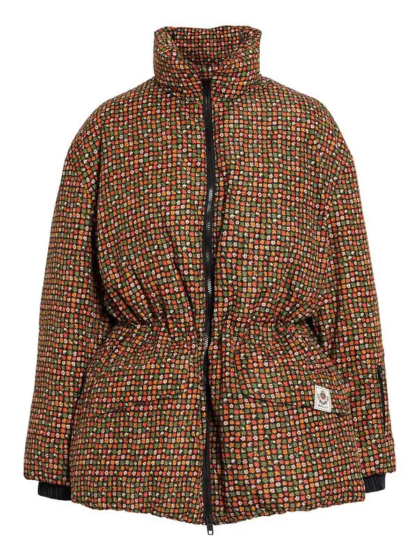 Bally Floral Print Shell Peplum Jacket - Orange