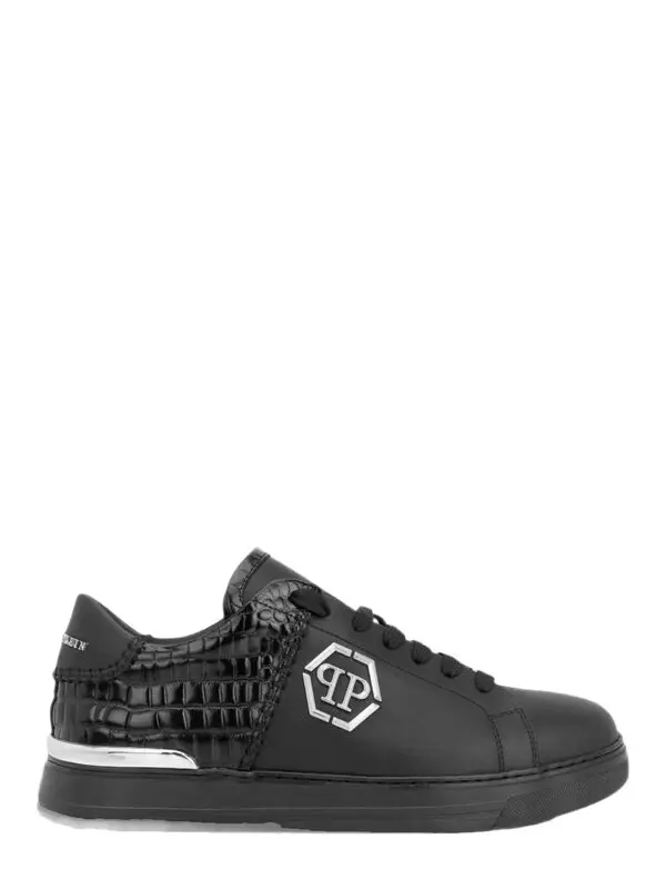 Philipp Plein Icon Cocco Mix Low Top Sneakers - Black