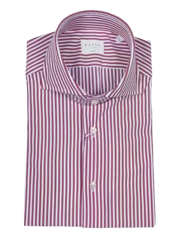 XACUS Active Button-down Striped Shirt - Pink