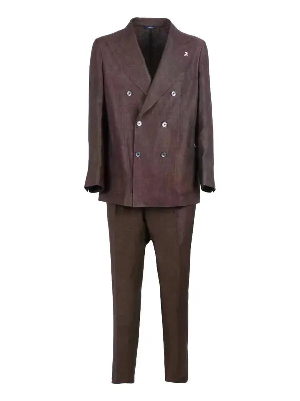 TOMBOLINI Zero Gravity Double-breasted Linen Suit - Brown