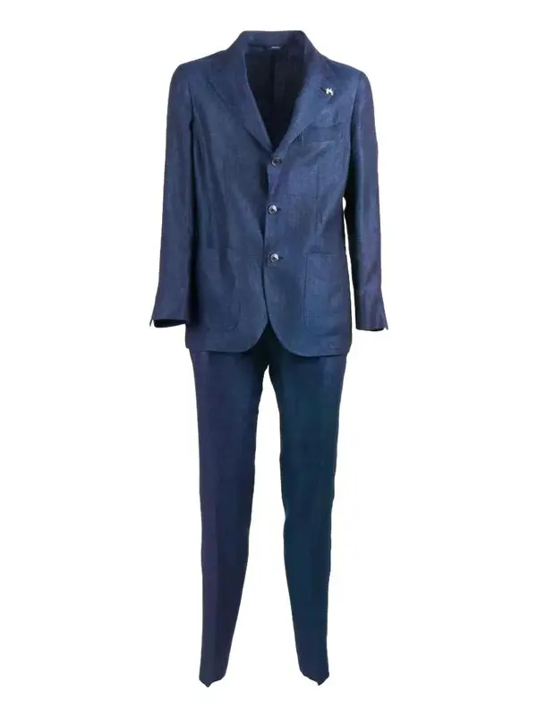 TOMBOLINI Zero Gravity Single-breasted Linen Suit - Blue