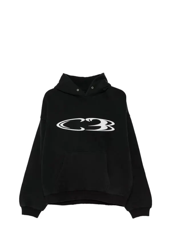COLE BUXTON Logo Print Hoodie - Black