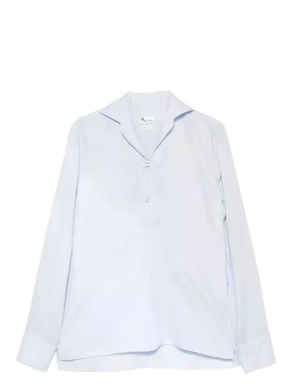 DOPPIAA Spread-collar Button-fastening Shirt - Blue