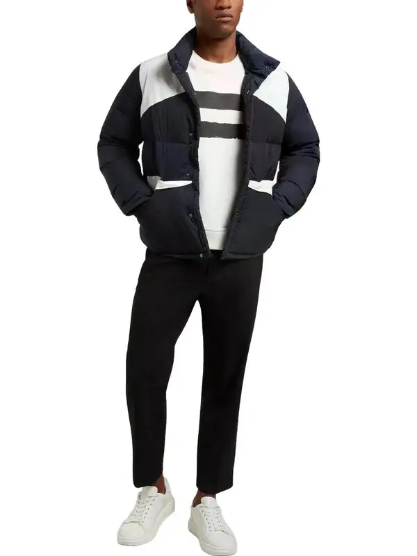 PORTS V Colour-block Puffer Jacket - Blue