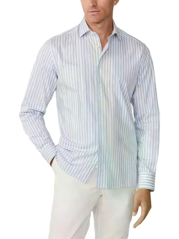HACKETT Melange Stripe Shirt - Blue