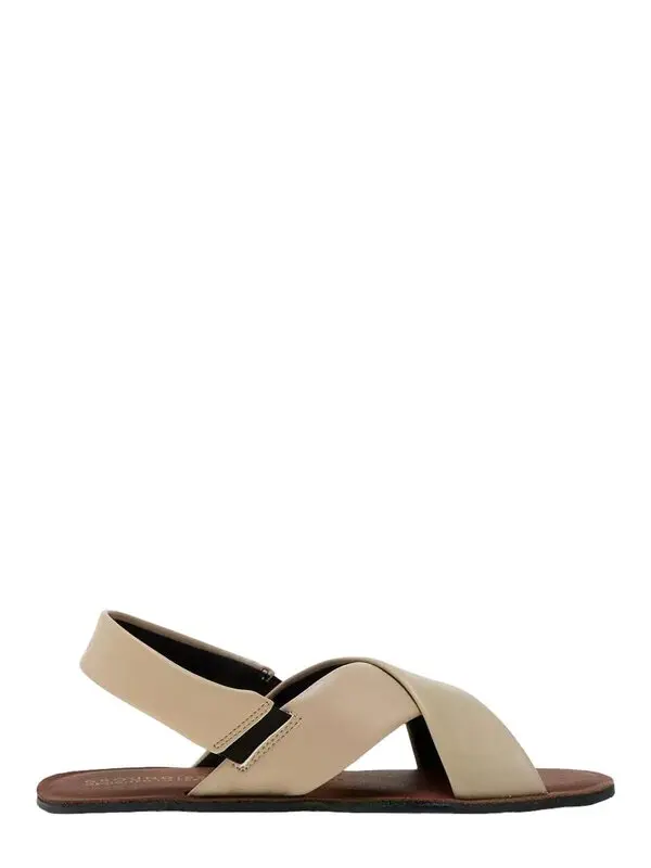 GROUNDIES Verona Crisscross Sandals - White
