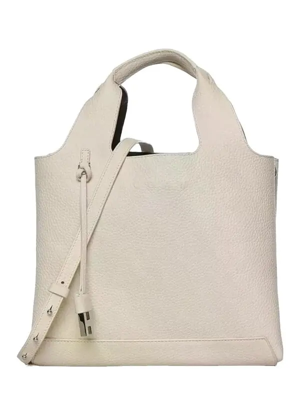 Hogan Grained Leather Tote Bag - Neutrals