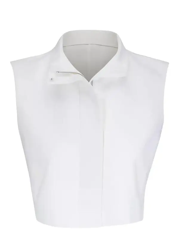 Akris Hester Cropped Sleeveless Vest - Neutrals
