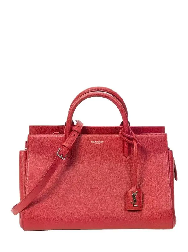 Saint Laurent Small Cabas Rive Gauche Tote Bag - Red