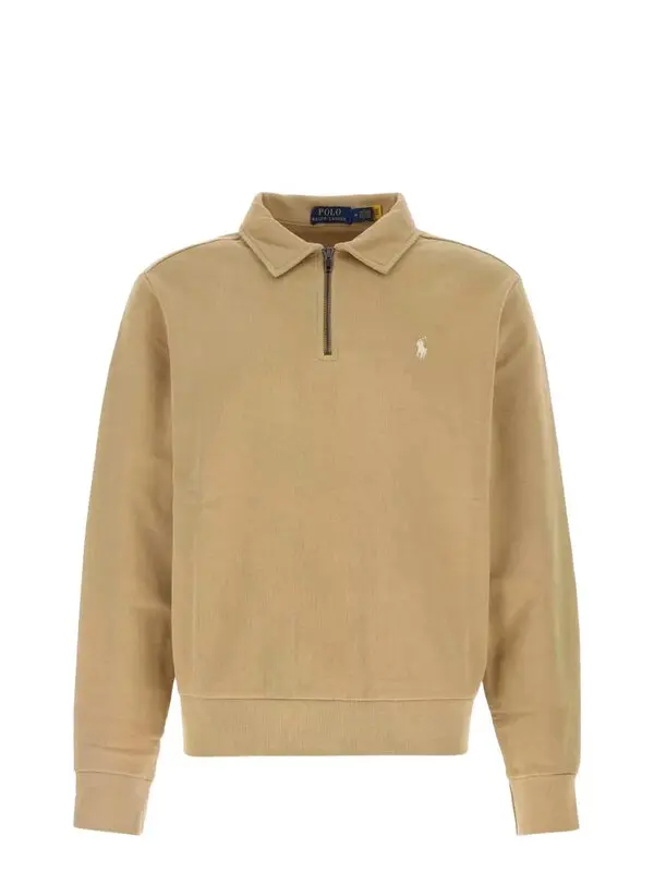 Polo Ralph Lauren Polo Pony Quarter-zip Sweatshirt - Neutrals