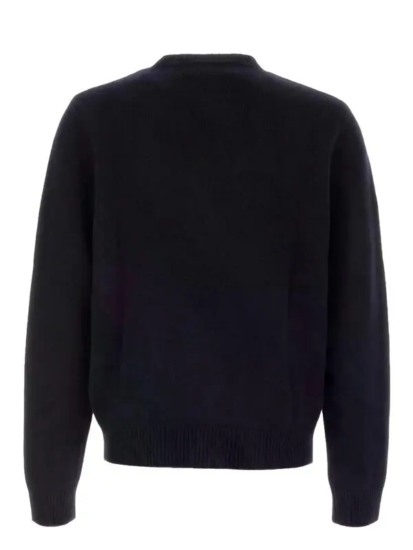 A.p.c. Edmond Logo-embroidered Crew Neck Sweater - Blue
