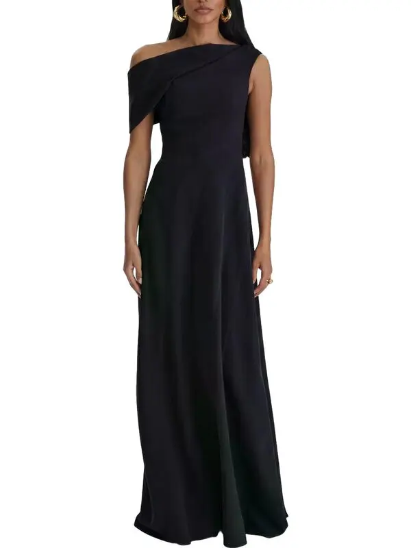 MOOS STUDIO Off-shoulder Gown With Paneling - Black