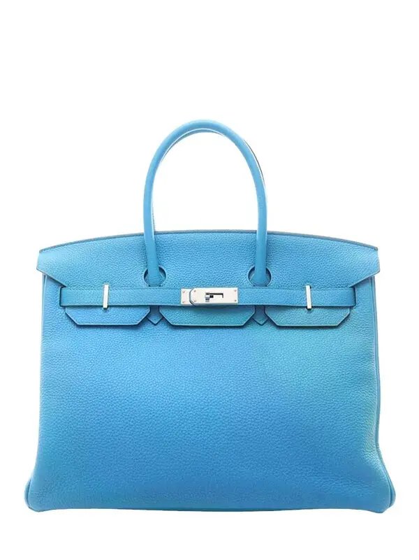Hermès 35 Birkin Retourne Togo Handbag - Blue