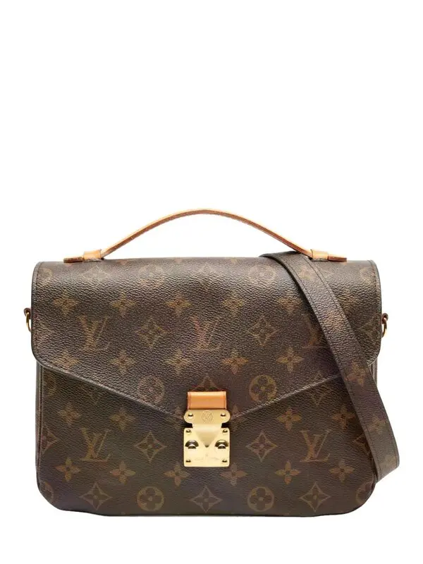 LOUIS VUITTON Monogram Pochette Metis Satchel - Brown