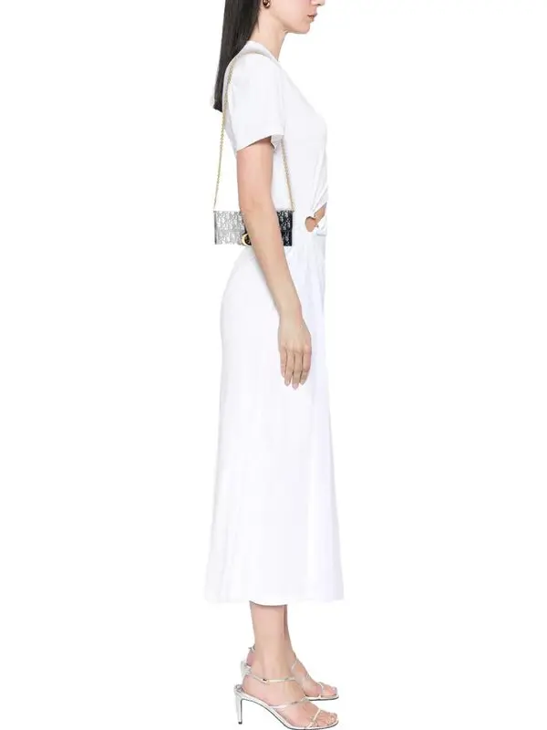 Dior 2019 Oblique Canvas 30 Montaigne Clutch With Chain Crossbody Bag - Blue