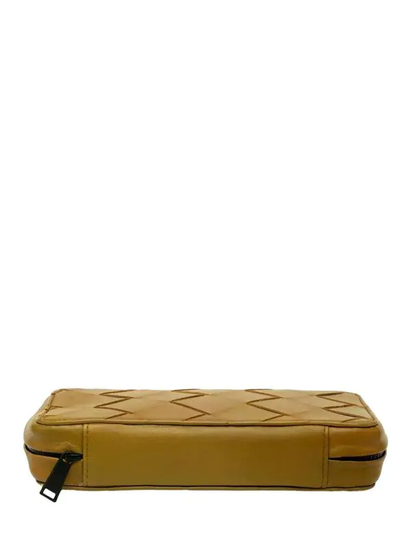 Bottega Veneta Nappa Maxi Intrecciato Zippered Pouch - Brown