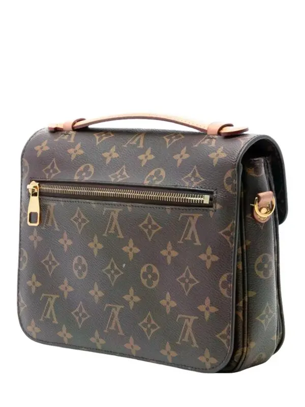 LOUIS VUITTON Monogram Pochette Metis Satchel - Brown