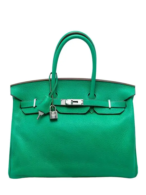 Hermès 2012 Clemence Birkin 35 Handbag - Green