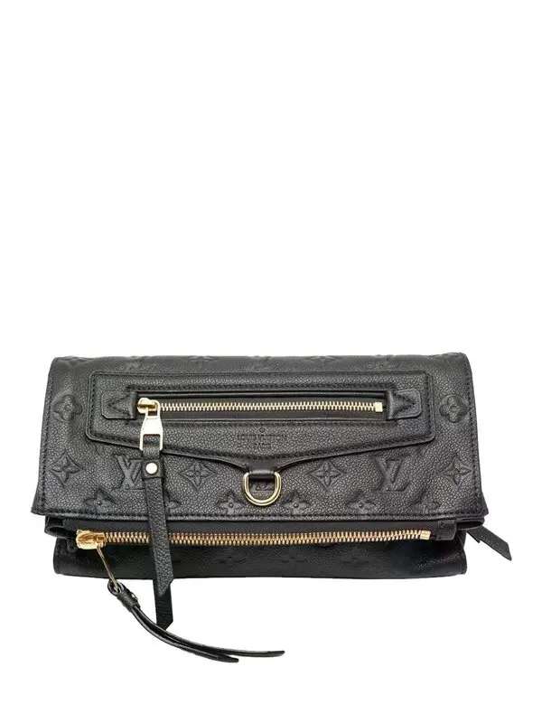 LOUIS VUITTON Monogram Empreinte Petillante Clutch Bag - Blue