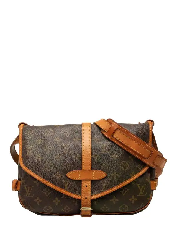 LOUIS VUITTON Monogram Saumur 30 Crossbody Bag - Brown